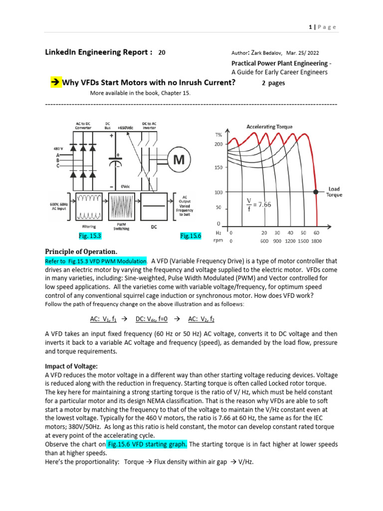 Why VFDs Start Motors With No Inrush Current 1648892617 | PDF | Electric Motor | Electrical ...