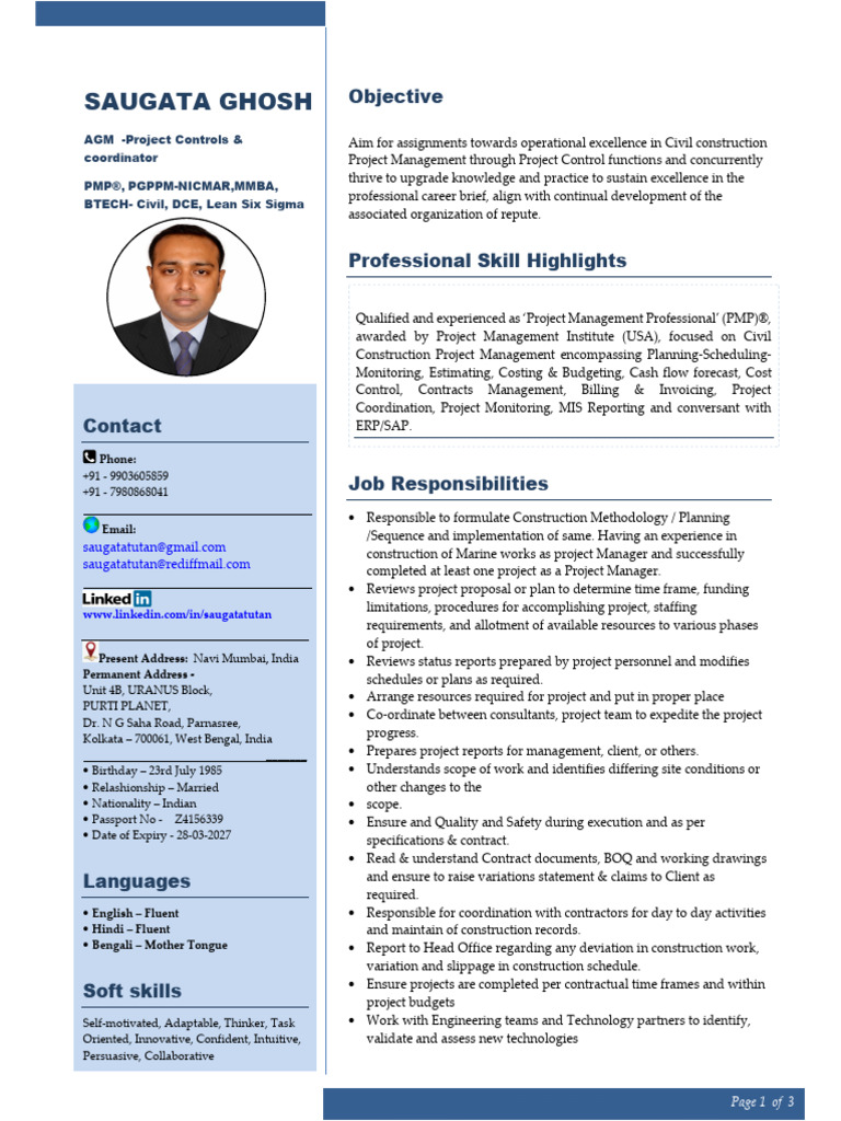 Naukri SaugataGhosh (17y 0m) | PDF | Project Management | Business