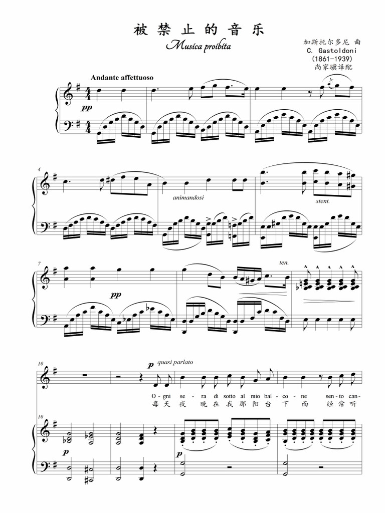 G Major Musica Proibita | PDF