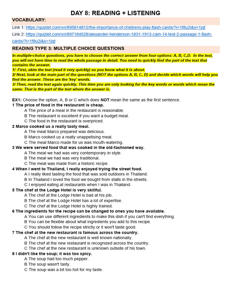 Day 8 - Lis&read | PDF | Chocolate | Ice Cream