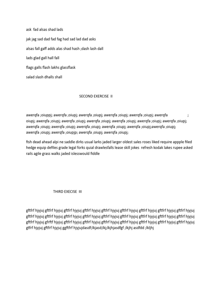 Typing Class 2 | PDF | Cooking, Food & Wine