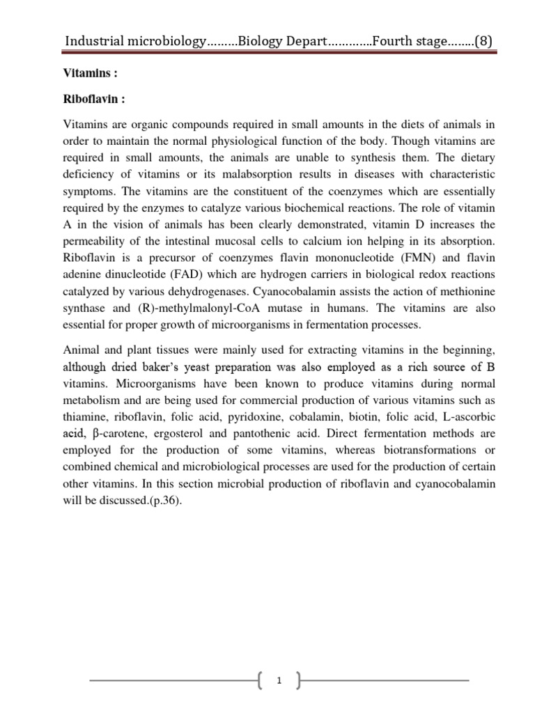 Vitamins 8 | PDF | Vitamin | Biomolecules