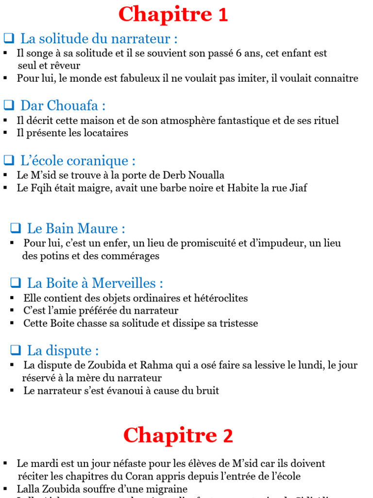 4 Résumé Détaillé Des Chapitres PDF | PDF