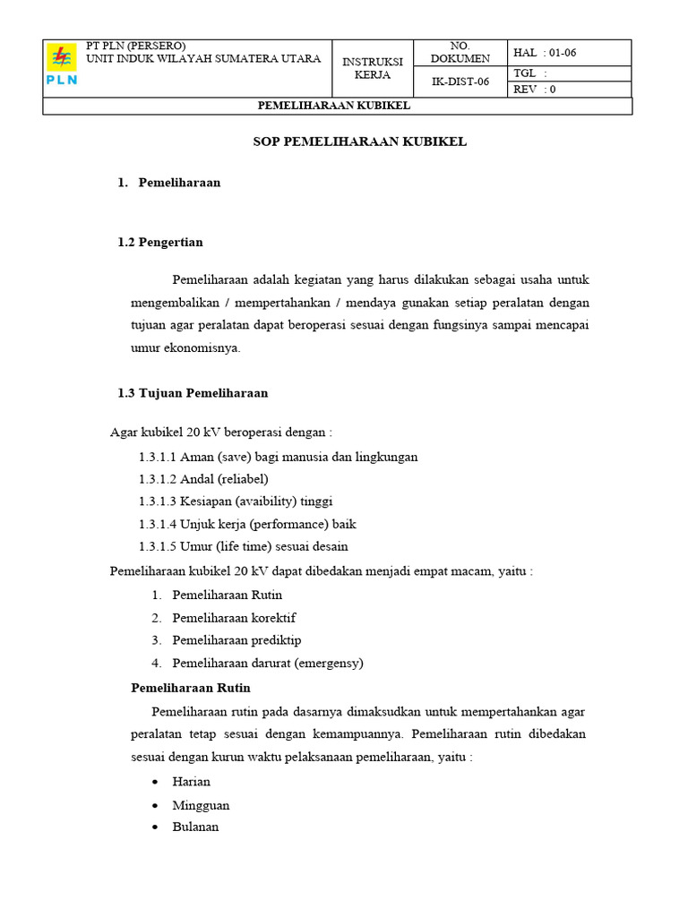 Panduan Pemeliharaan Kubikel 20 kV | PDF | Komputer