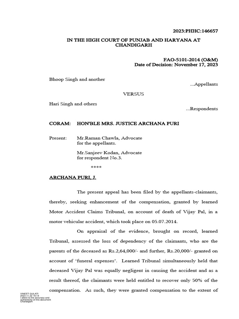 Fao 5101 2014 17 11 2023 Final Order | PDF | Negligence