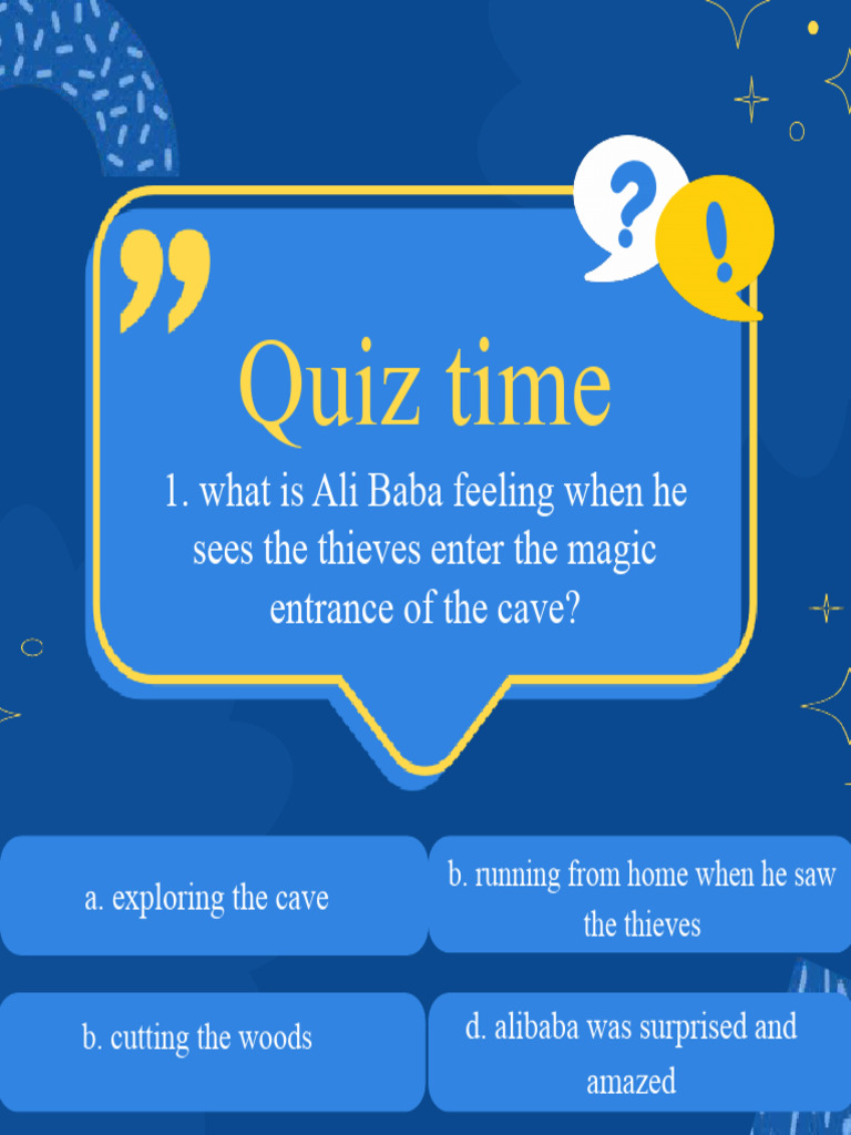 Blue Yellow and White Playful Illustrative Quiz Time Instagram Post | PDF