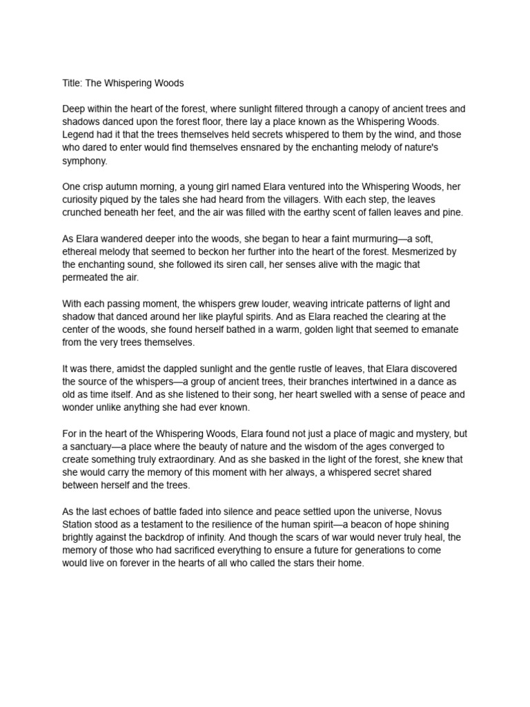 The Whispering Woods | PDF