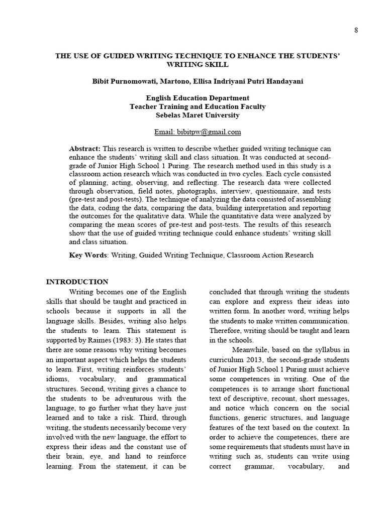 Guided Writting | PDF | Reading Comprehension | Teachers