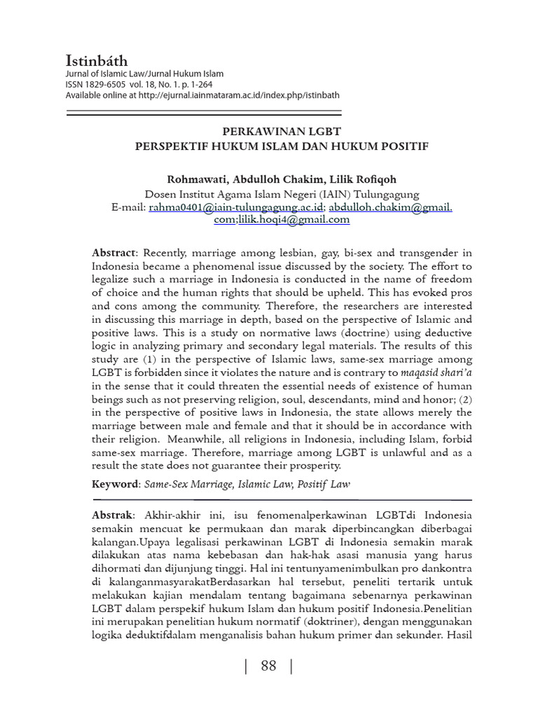 Perkawinan LGBT | PDF | Islamic Ethics | Islamic Jurisprudence
