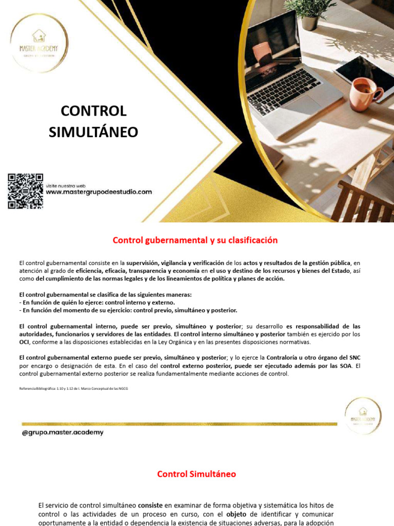 CONTROL SIMULTÁNEO MASTERpresentacion | PDF