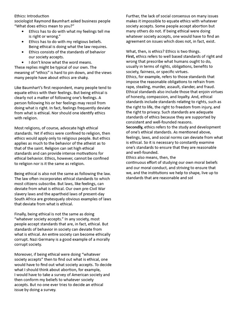 Midterms Ethics | PDF | Social Psychology