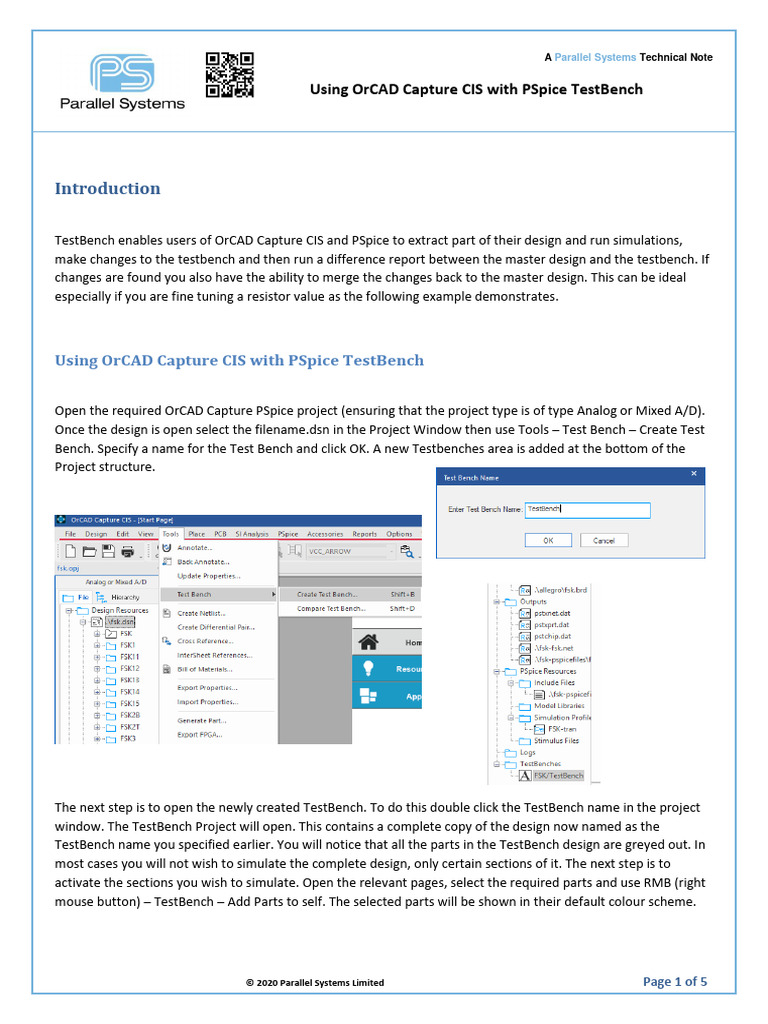 CaptureCIS PSpice Testbench | PDF | Electrical Engineering | Computer ...