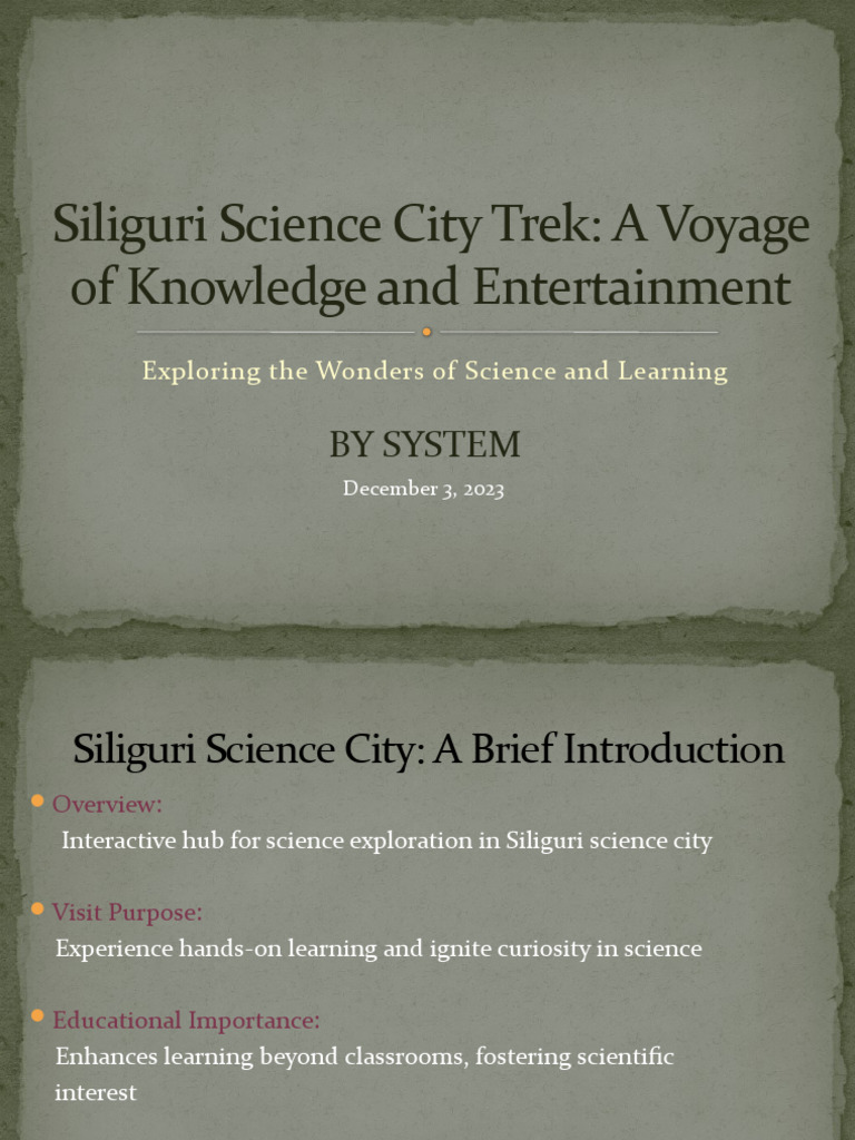 Siliguri Science City: A Learning Adventure | PDF | Science | Learning