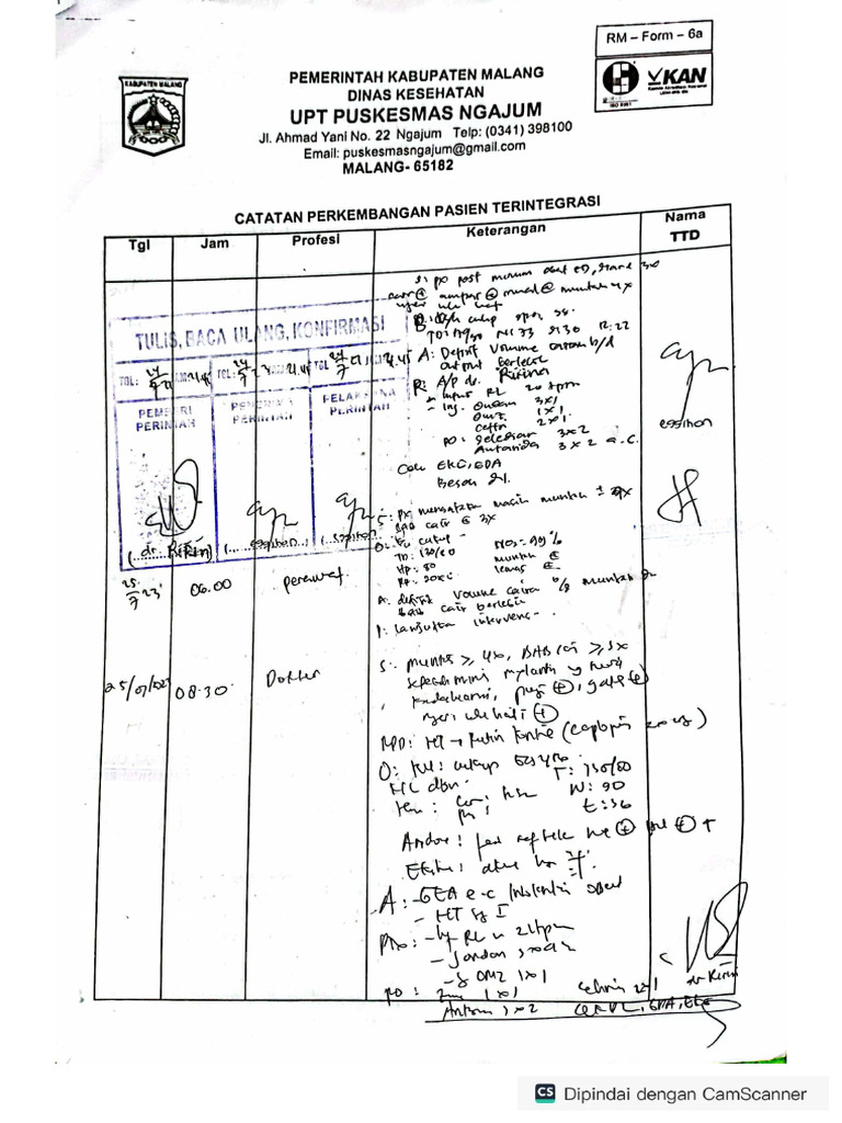 3 2 1 D Bukti Cppt Ranap Pdf