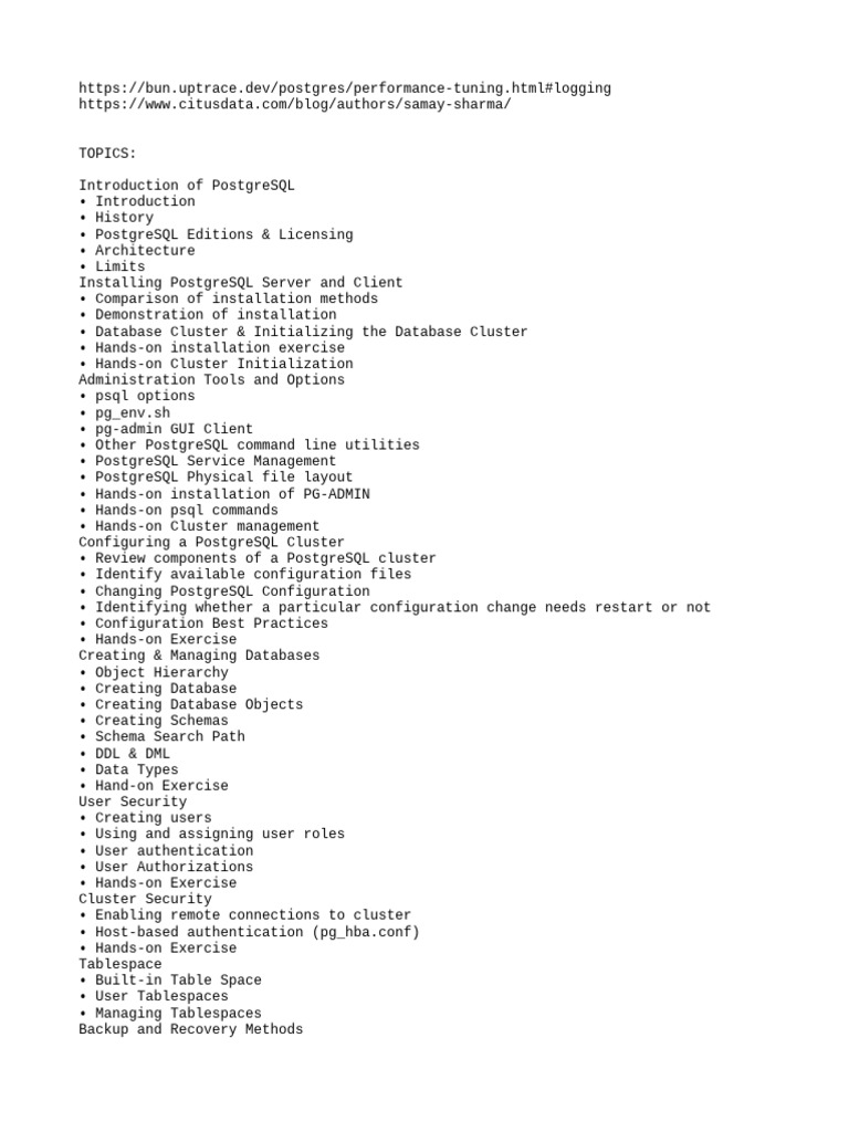 Postgres Pdf Postgre Sql Databases