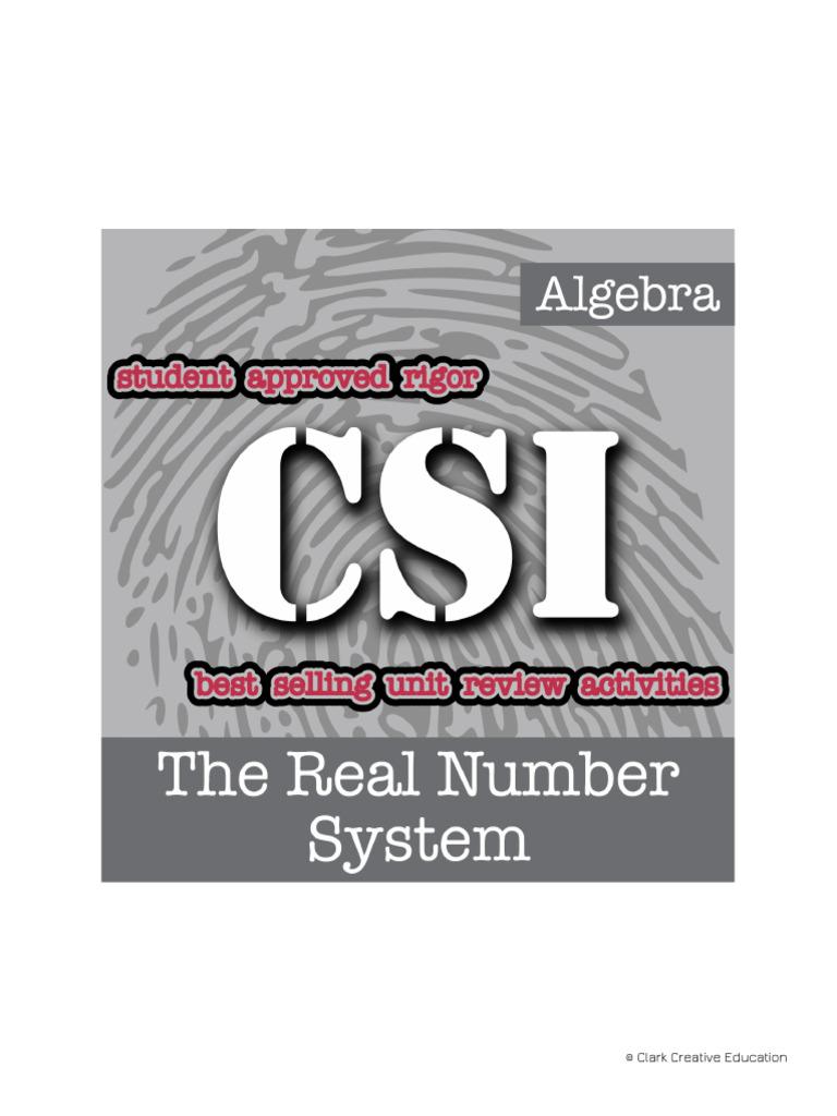 Csi Algebra Unit 2 The Real Number System | Download Free PDF | Numbers ...