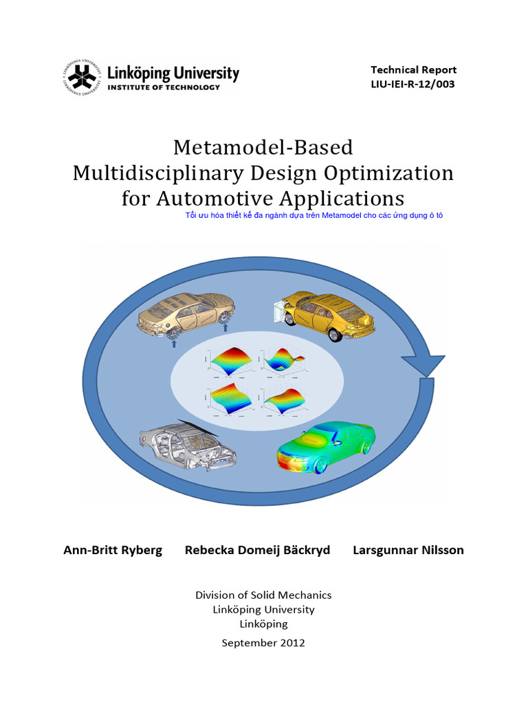 Metamodel Based Multidisciplinary Design Optimization For Automotive | PDF | Mathematical ...