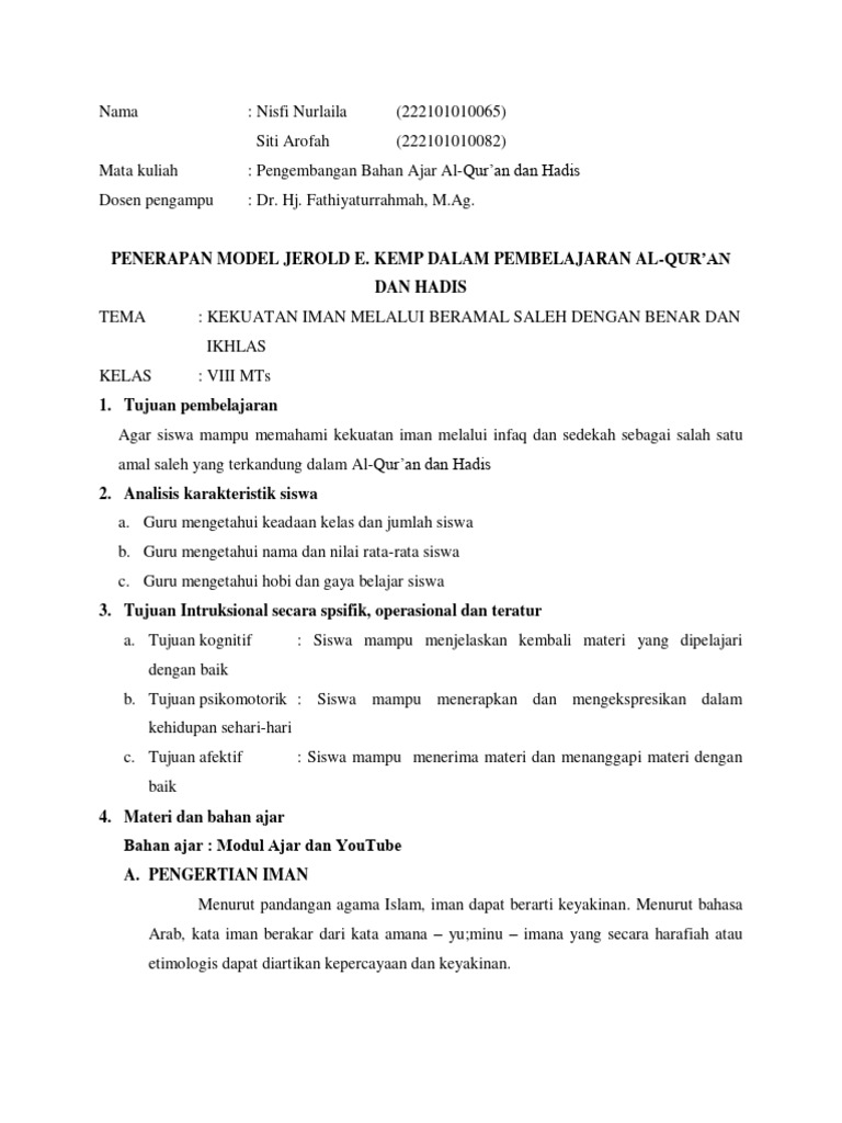 Model Kemp dalam Pembelajaran Al-Qur'an | PDF
