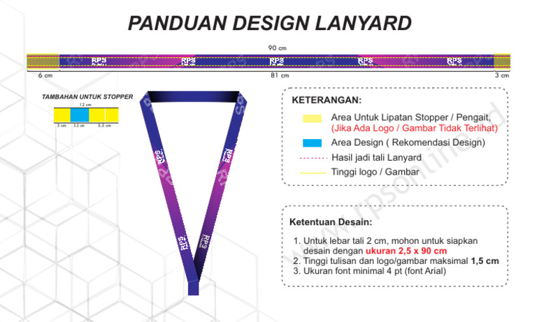 Panduan Desain Lanyard dan Ukuran | PDF