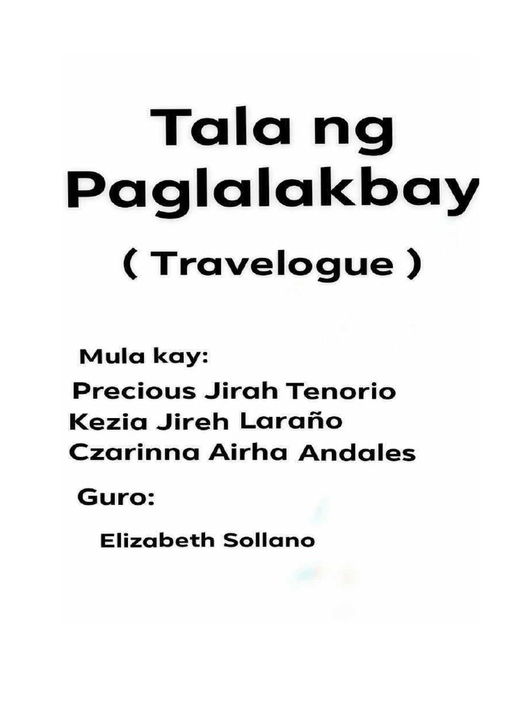 TRAVELOGUE | PDF