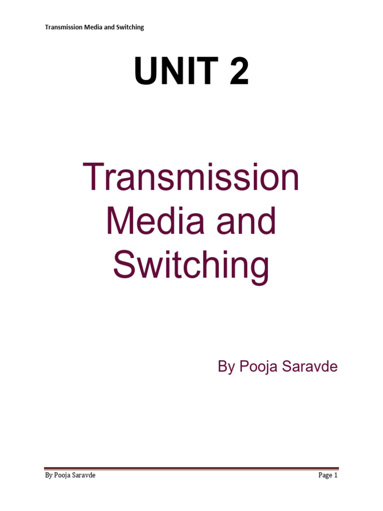 Unit 2 | Download Free PDF | Transmission Medium | Multiplexing