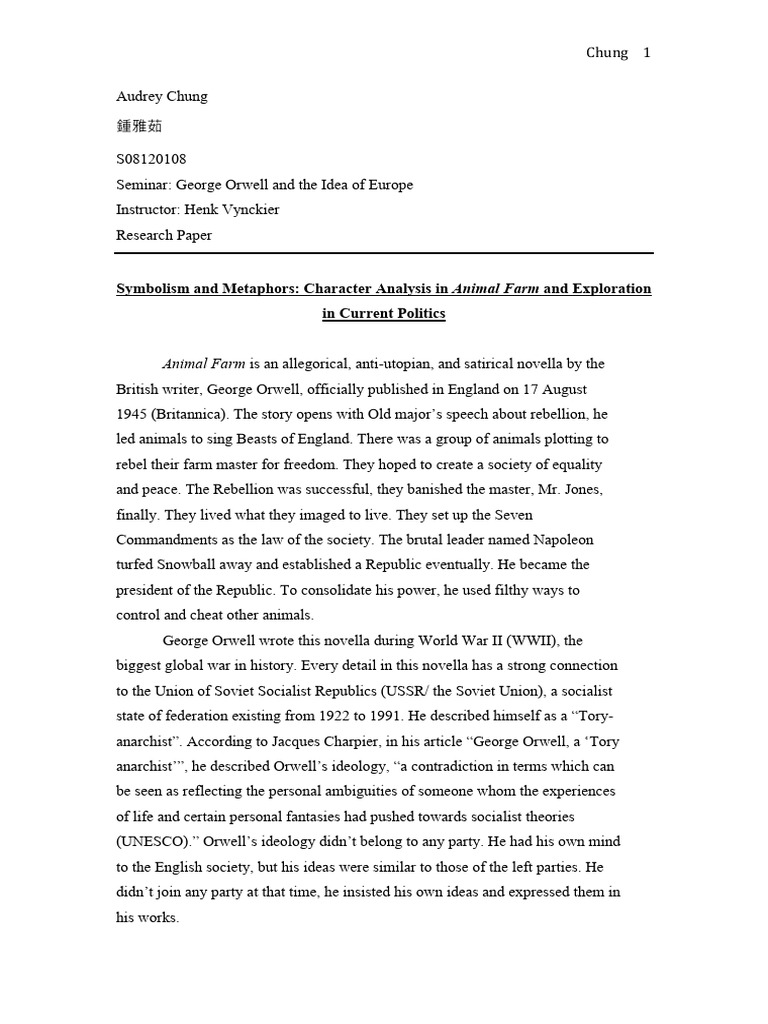 Research Paper Animal Farm | PDF | Leon Trotsky