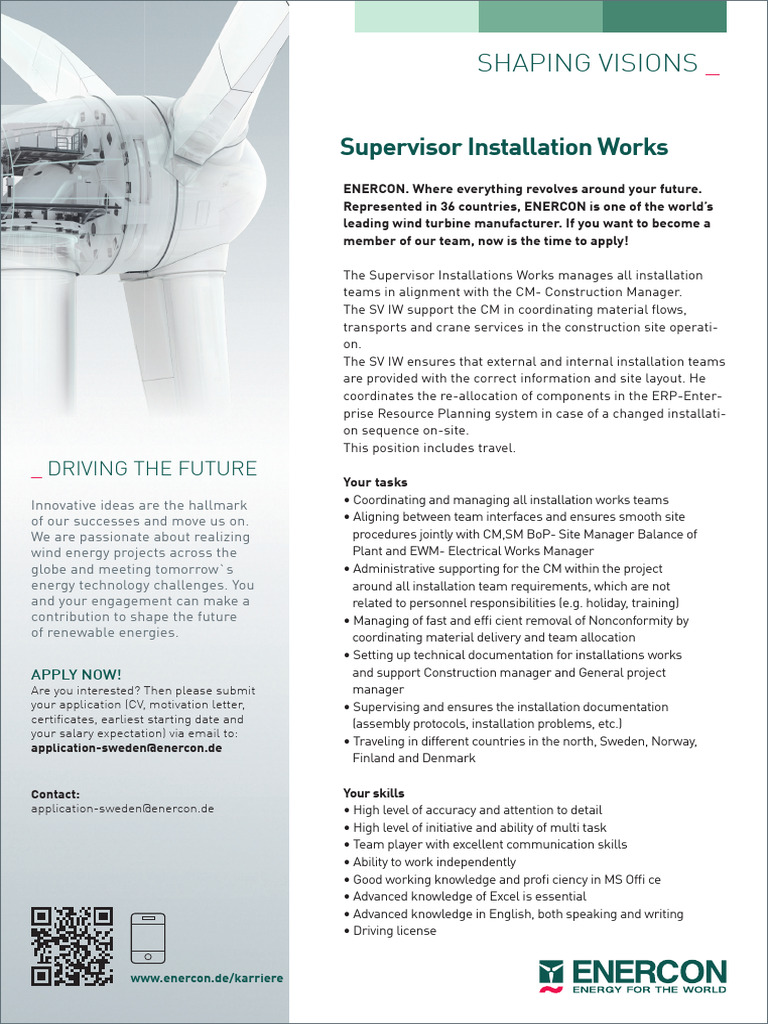 Supervisor Installation Works Neu FIN | PDF