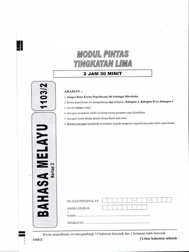 Selangor Soalan BM2 Set 2 | PDF