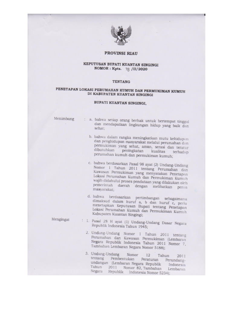 SK Kumuh Kuantan Singingi 2020 | PDF