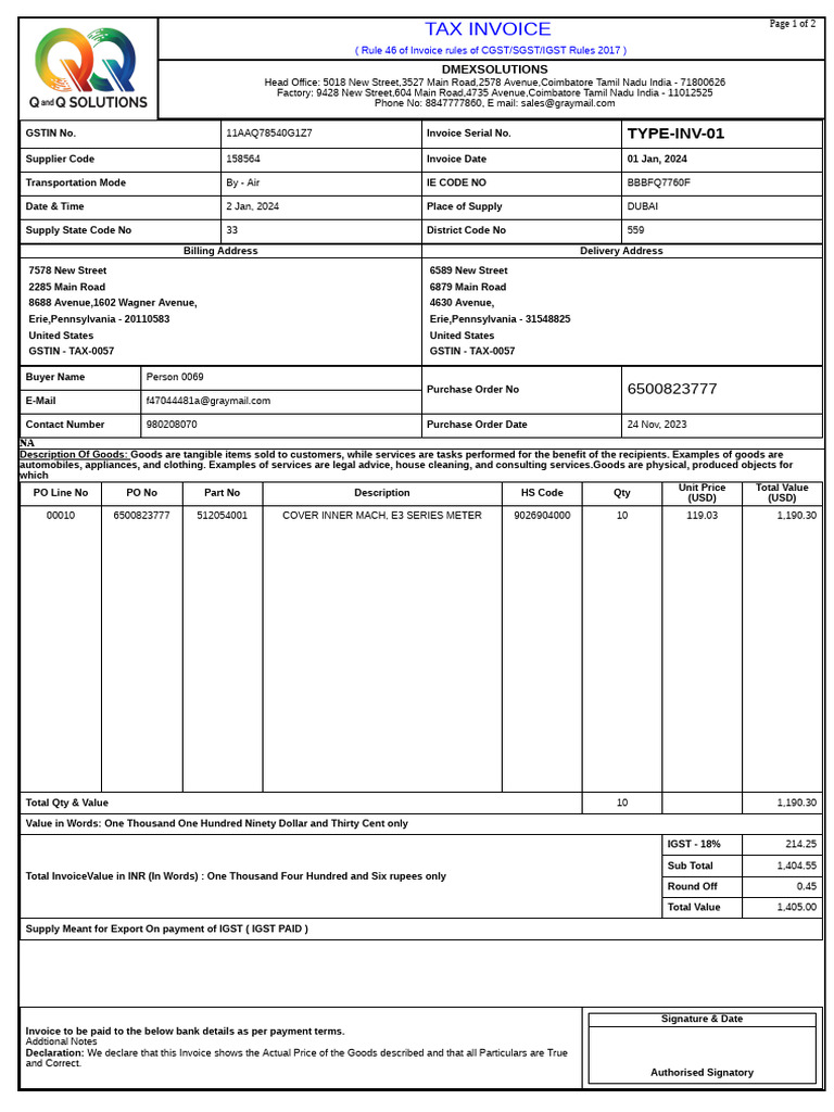Type Inv 01 | PDF | Invoice | Economies
