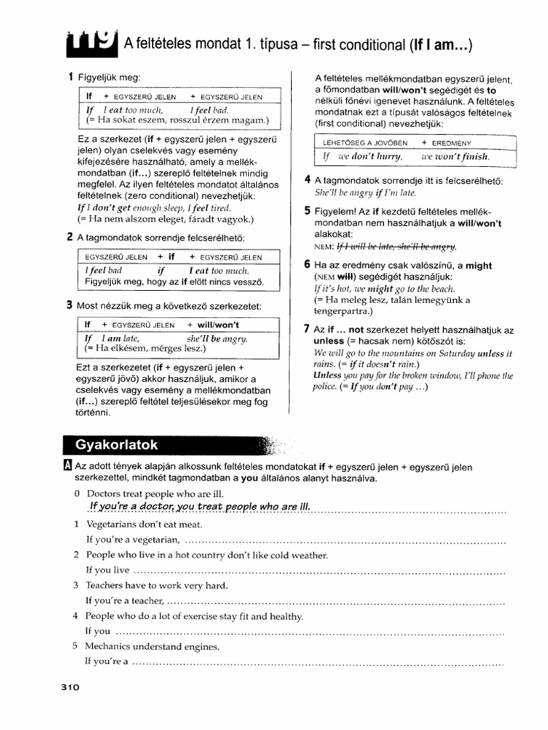 Oxford Angol Nyelvtan - FIRST CONDITIONAL | PDF