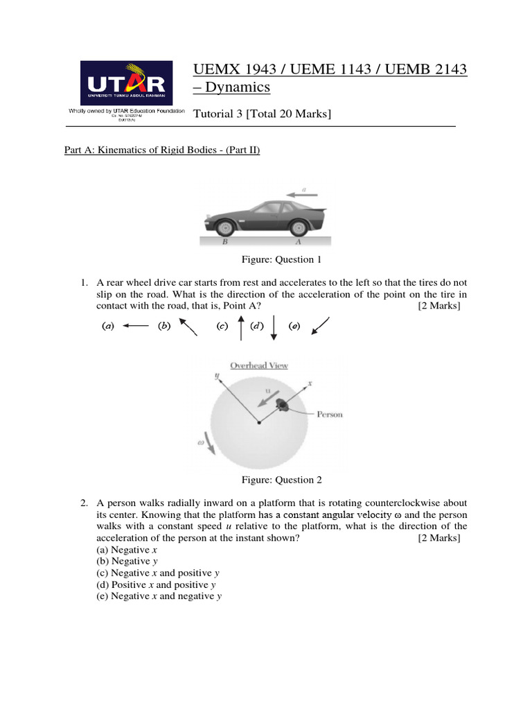 Tutorial 3 | PDF | Acceleration | Kinematics