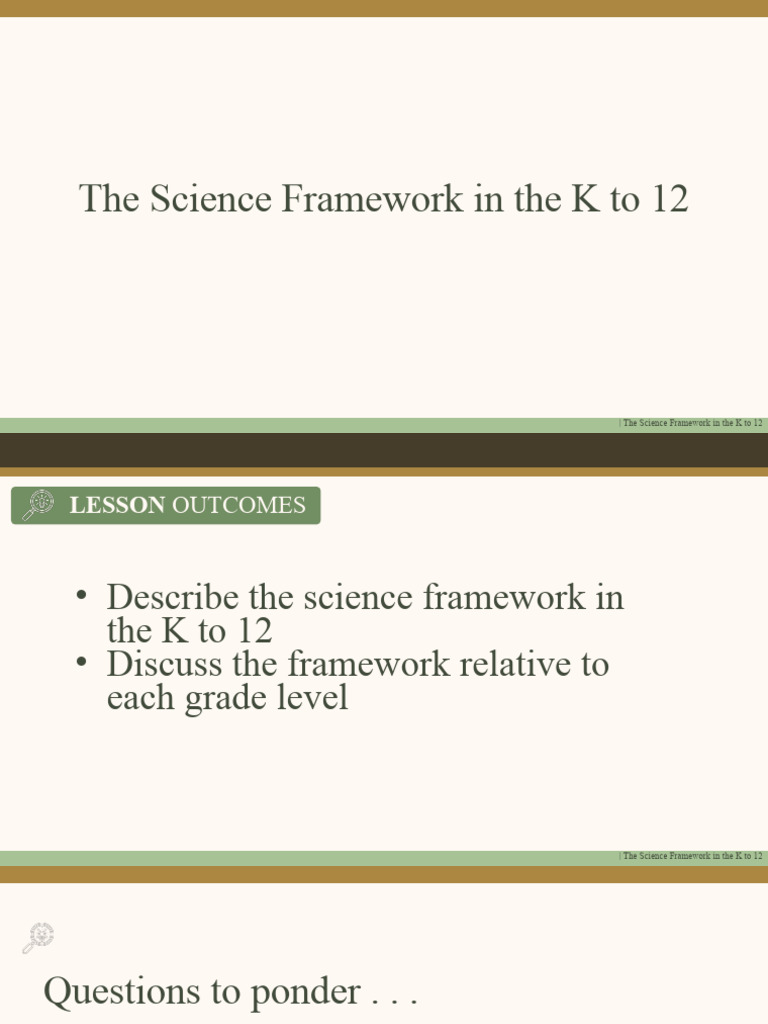 TSEG-Lesson-1-Science-Framework-in-the-K-12-LMS | PDF | Science | Learning