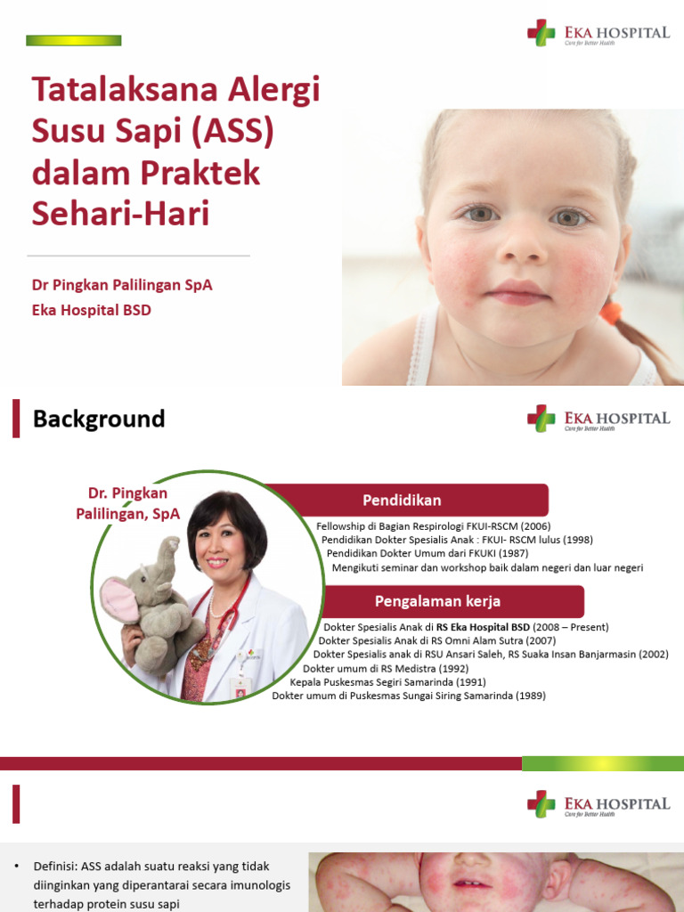 Diagnosis Dan Tatalaksana Alergi Susu Sapi (DR Pingkan P) | PDF