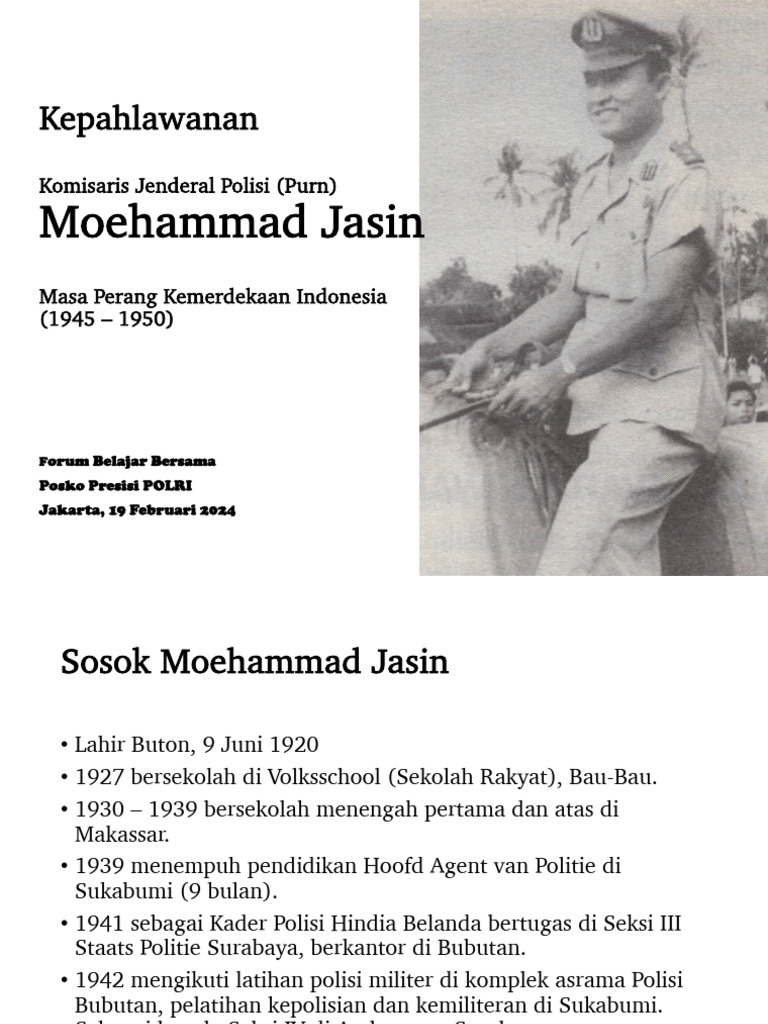 M Jasin Kepahlawanan Periode 1945 - 1950 | PDF | Politik