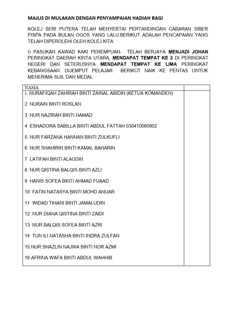 Skrip Koko Incipit 2022 | PDF