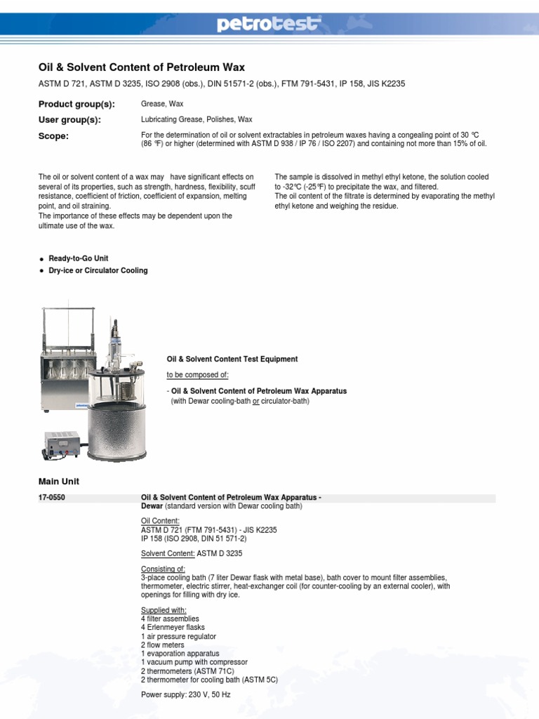 Astm D 721 | PDF | Wax | Thermometer