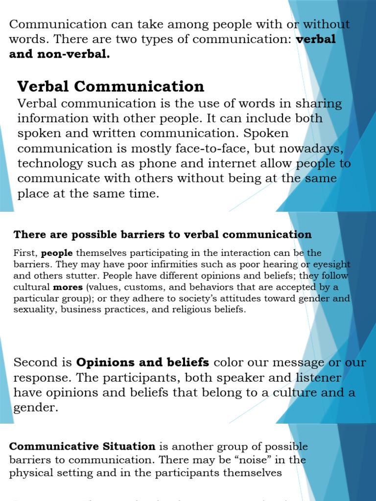 Grade 11 Oral Communication | PDF | Communication | Nonverbal Communication