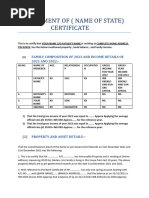 Income Certificate Application Form | PDF