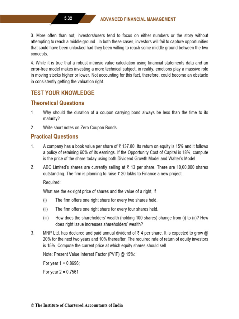 Equity Valuation Questions Pdf Bonds Finance Dividend