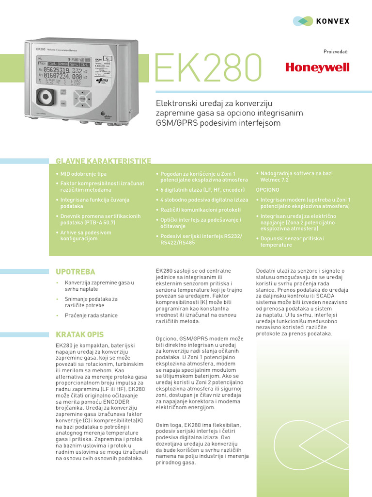 Konvex EK280 | PDF