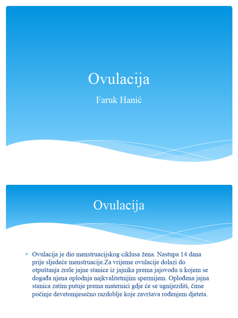 Ovulacija Prezentacija | PDF