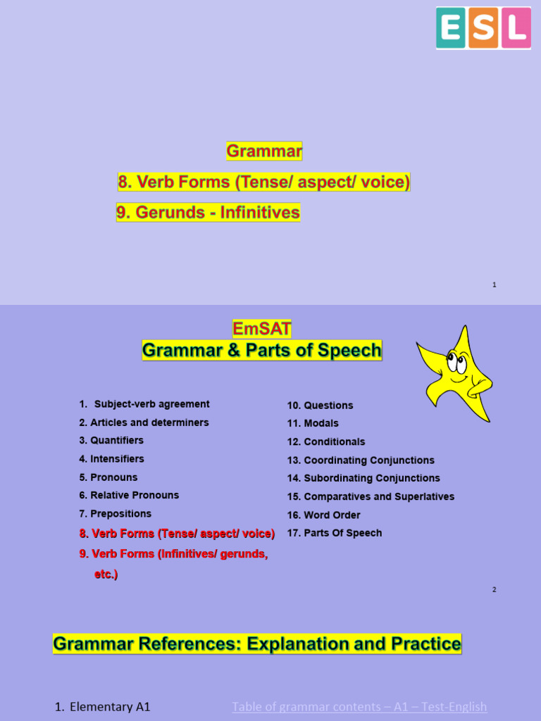 8-9 Tenses | PDF | Verb | Syntactic Relationships