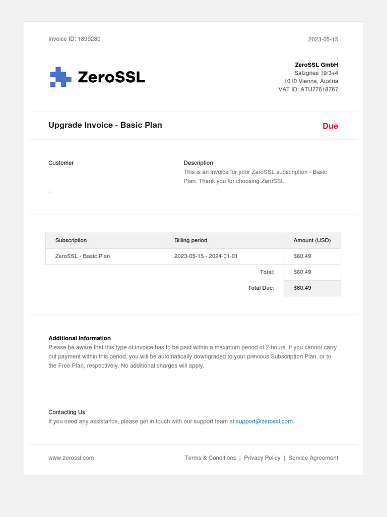 Contoh Invoice SSL | PDF
