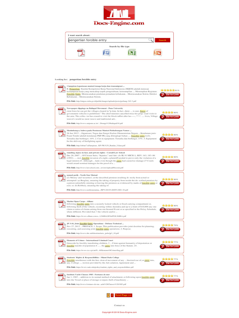 Pengertian Forcible Entry PDF p1 Docs Enginecom | PDF | Burglary ...