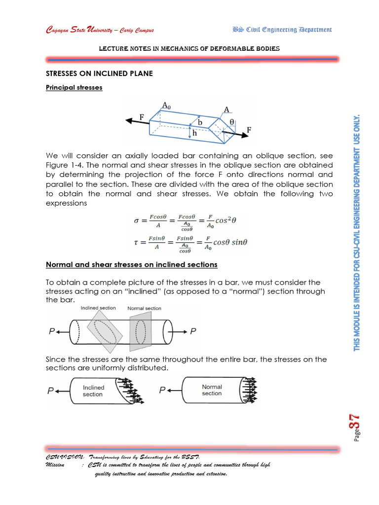 Unit 1 Concepts of Stresses Part 2 | PDF | Deformation (Engineering ...