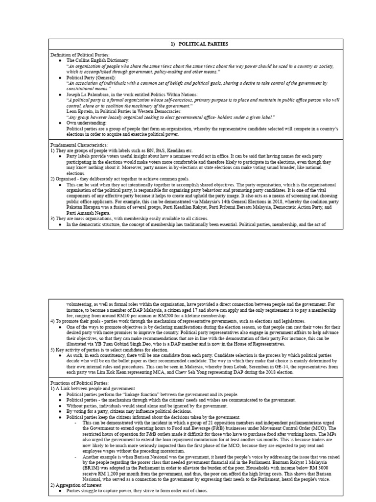 Understanding Political Parties' Roles | PDF | Politics Of Asia | Democracy