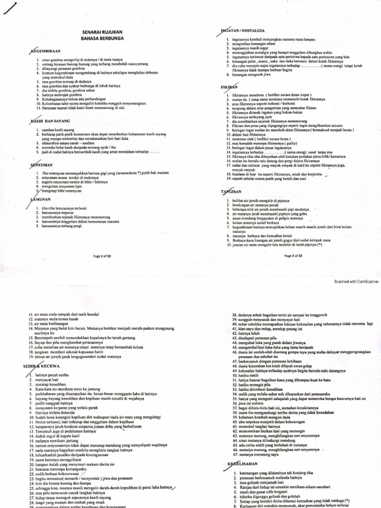 SCH Frasa Berbunga | PDF