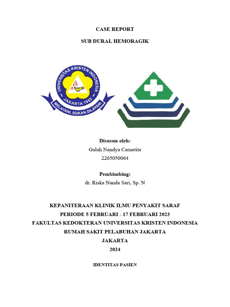 Case Report SDH - Neuro Pelabuhan | PDF