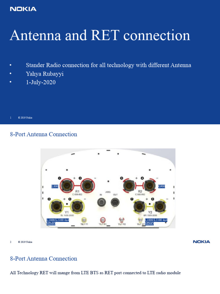 Antenna and RET Connection | PDF | Electronics | Computer Engineering